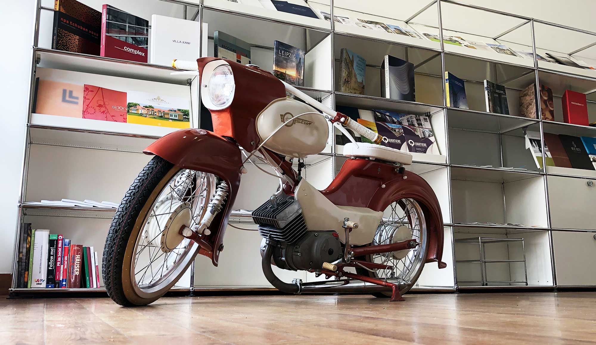 Neuer Star der Werbeagentur Detailliebe - Simson Custom Baujahr 1968